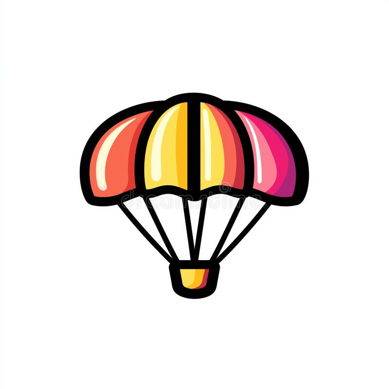 Parachute Logo Vector Icon Design Graphic for Digital and Print Media ...