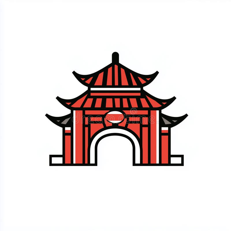 Japanese Temple Logo Vector Icon Design Graphic for Digital and Print ...