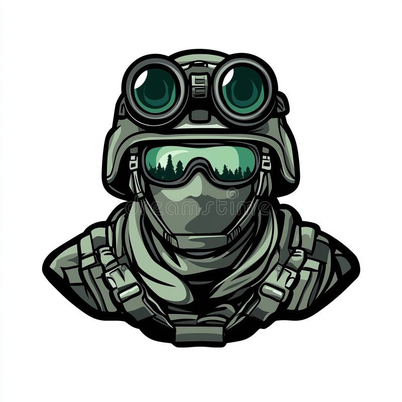 Soldier Army Logo Vector Icon Design Graphic for Digital and Print ...