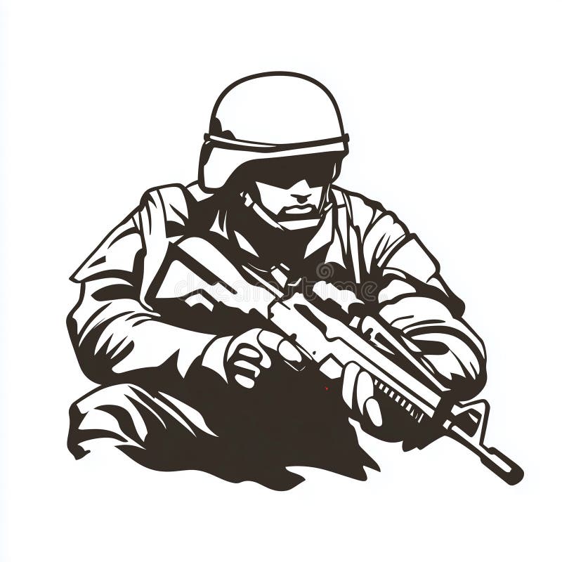 Soldier Army Logo Vector Icon Design Graphic for Digital and Print ...