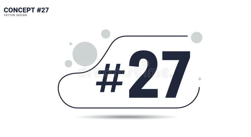 Concept #27: Number Design stock illustration. Illustration of graphic ...