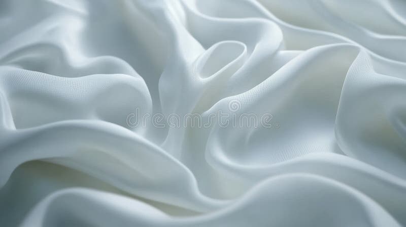 In a Modern Minimalist Design, Flowing White Fabric is Accentuated by ...