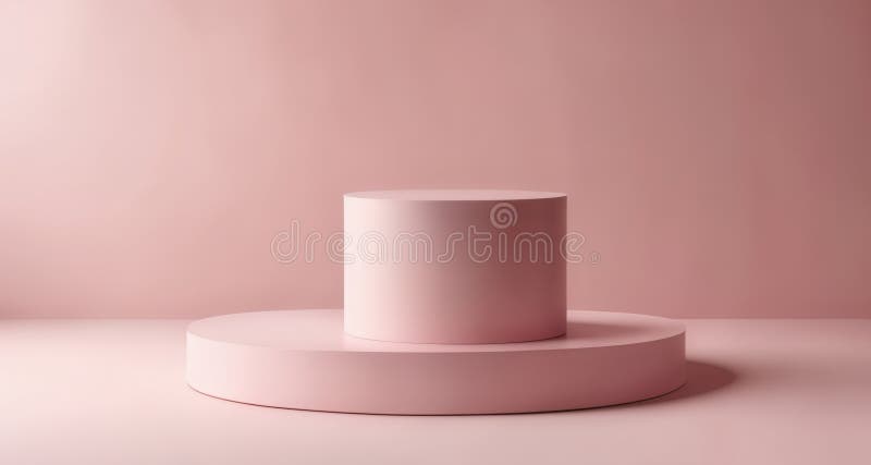Modern Minimalist Design in Soft Pink Hues Stock Illustration ...