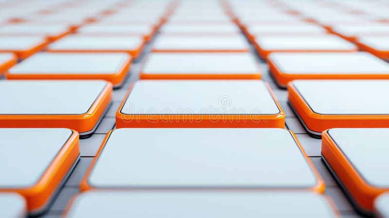 Modern Minimalist Design of Uniform Square Shapes with Orange Accents ...