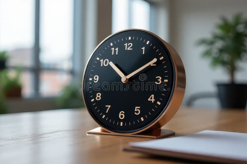 Modern Minimalist Desk Clock with Stopwatch Function Stock Illustration ...