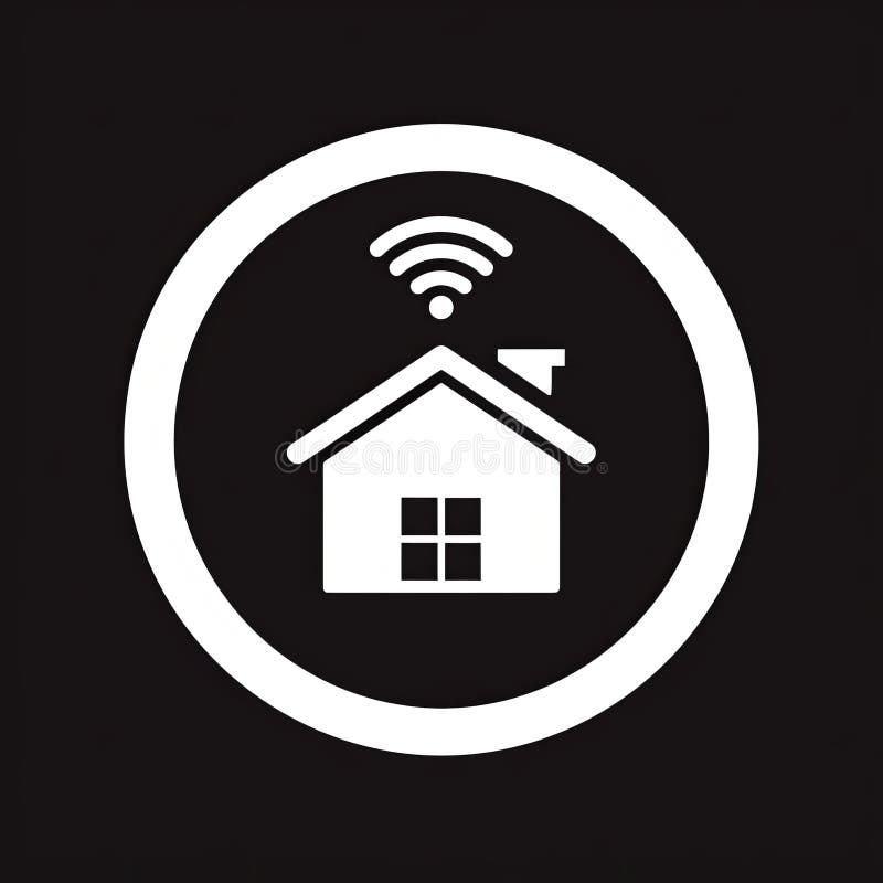 A Modern, Minimalist Digital Technology Icon in Black, Representing a ...