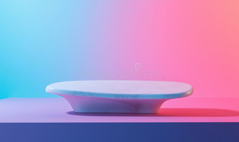 Modern Minimalist Display Pedestal with Pastel Gradient Background for ...