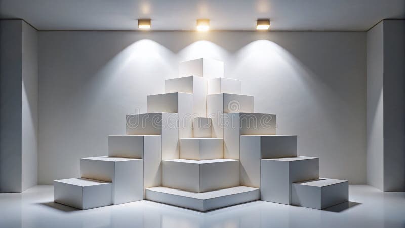 Modern Minimalist Display Stand Showcase Products with Style Using a ...