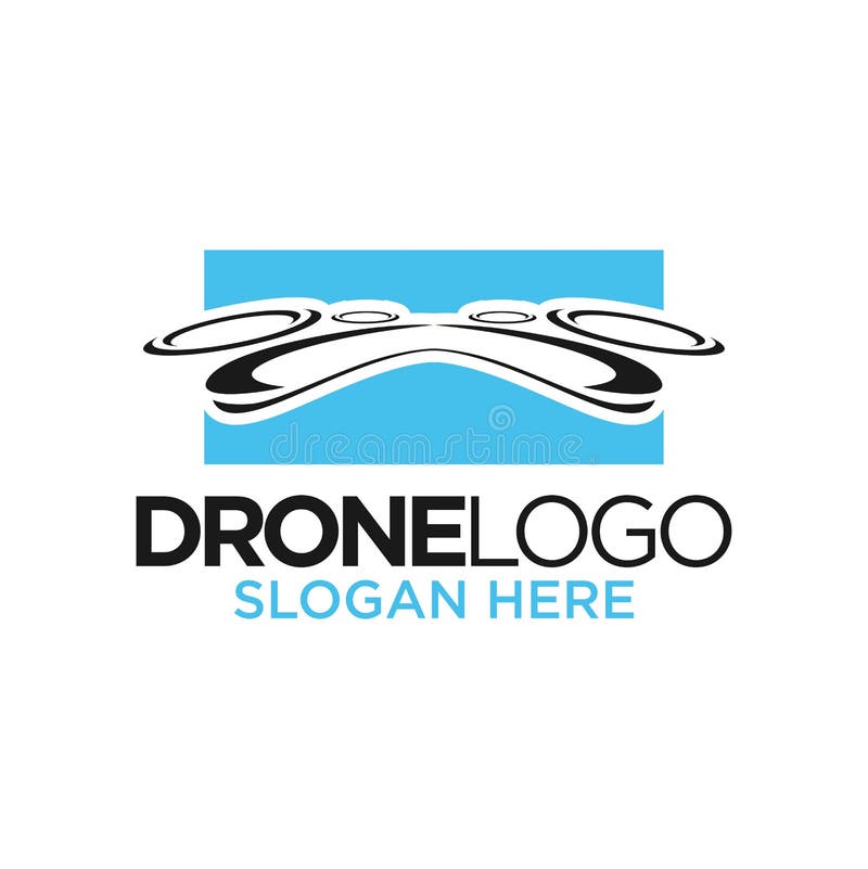 Drone Logo Design stock vector. Illustration of drone - 264961747