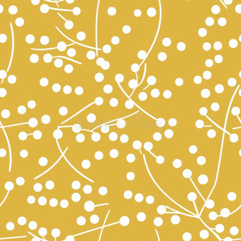 Modern Minimalist Endless Pattern with White Mustard Background Stock ...