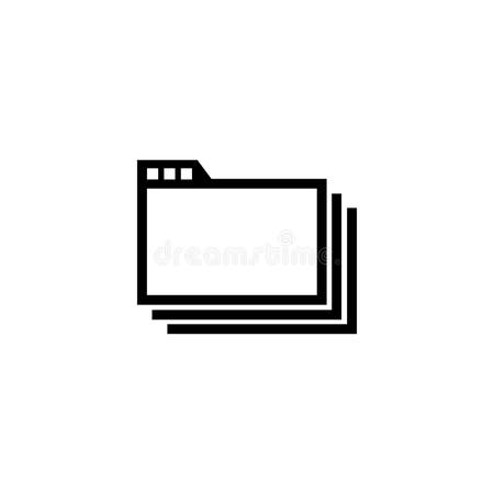 Modern Minimalist Folder Icon for Interface Design Stock Vector ...