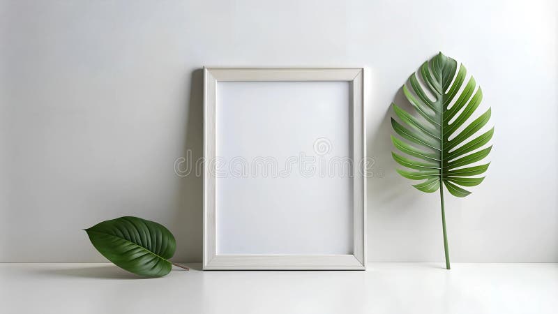Modern Minimalist Frame with a Touch of Nature AI Generated Stock ...