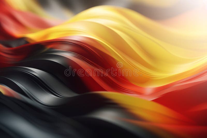 Modern Minimalist Germany: Twisted Flag Waves in 3D Render & Unreal ...