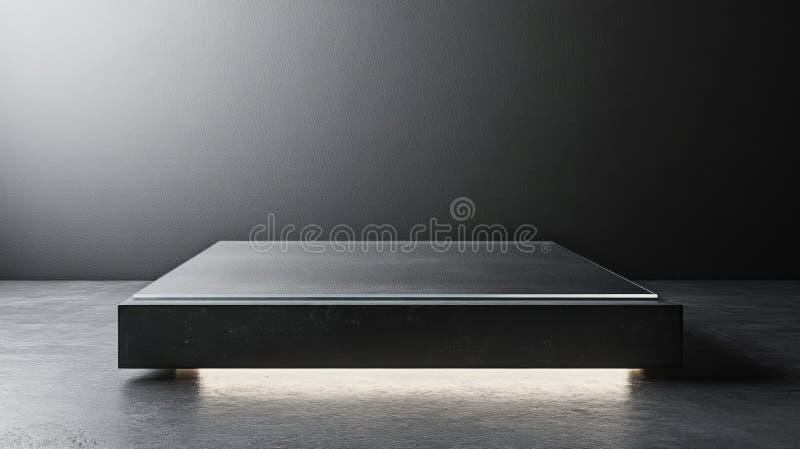 Modern Minimalist Glass Top Platform Display Stock Illustration ...