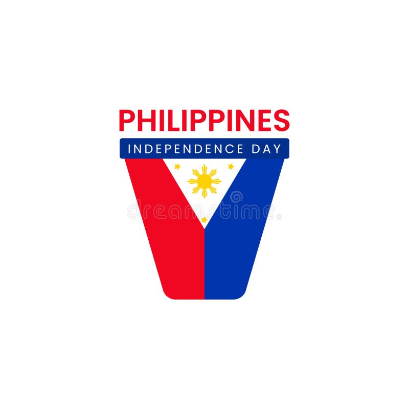 Philippines Independence Day V-Flag Graphic - Minimalist Celebration ...