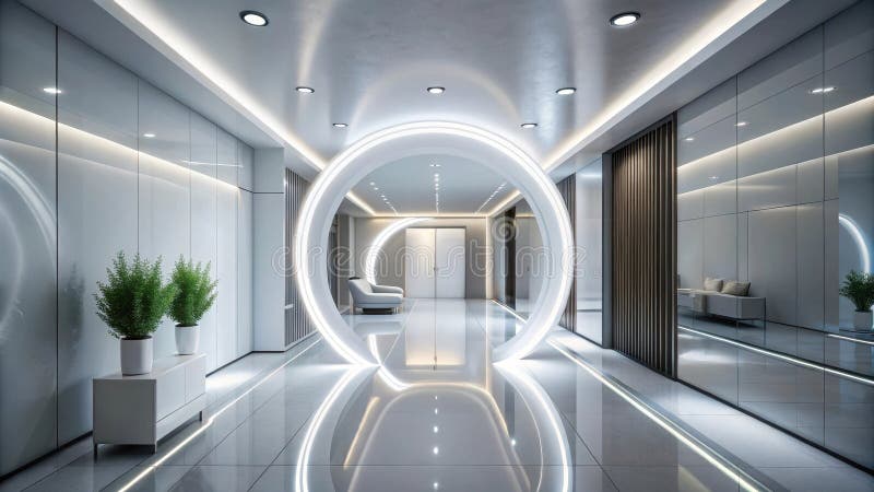 Architectural Design Bright Ambient Lighting Stock Illustrations ...