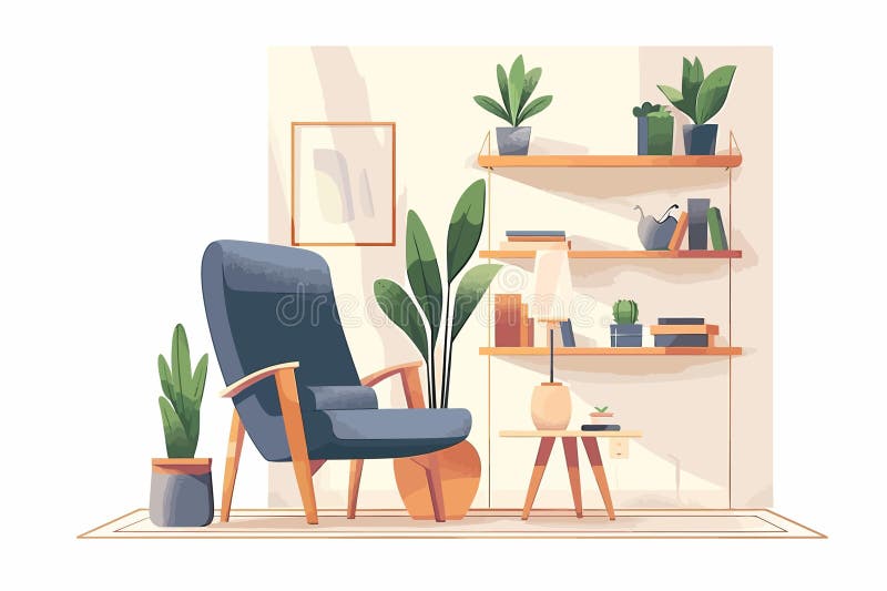 Modern Minimalist Home Decor Isolated Vector Style Stock Vector ...