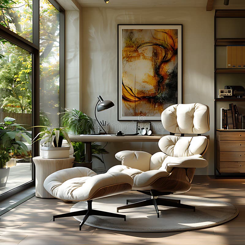 Modern Minimalist Home Office Sanctuary with Ergonomic Workstations ...