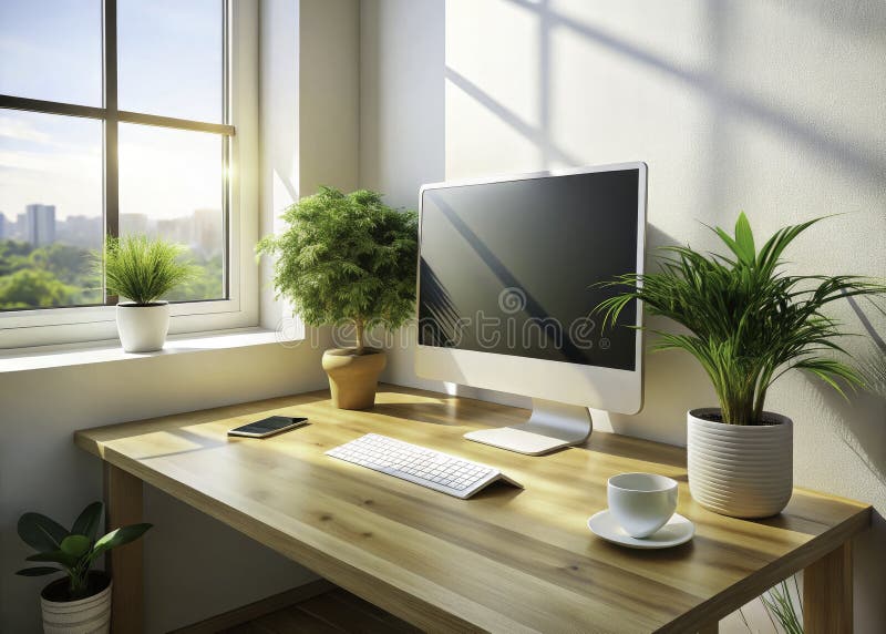 Modern and Minimalist Home Office Workspace a Clean Organized Setup for ...