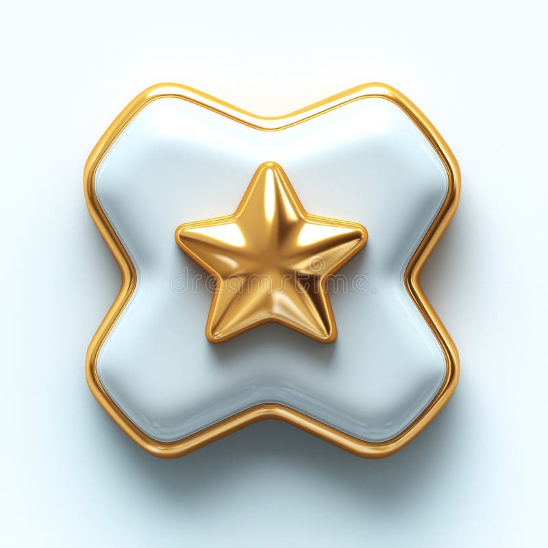 Modern Minimalist Icon Representing Five Star Rating System Designed ...