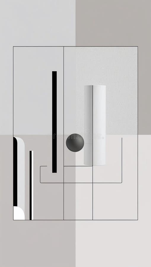 Modern Minimalist Image with Bold Lines Simple Shapes and Balanced ...