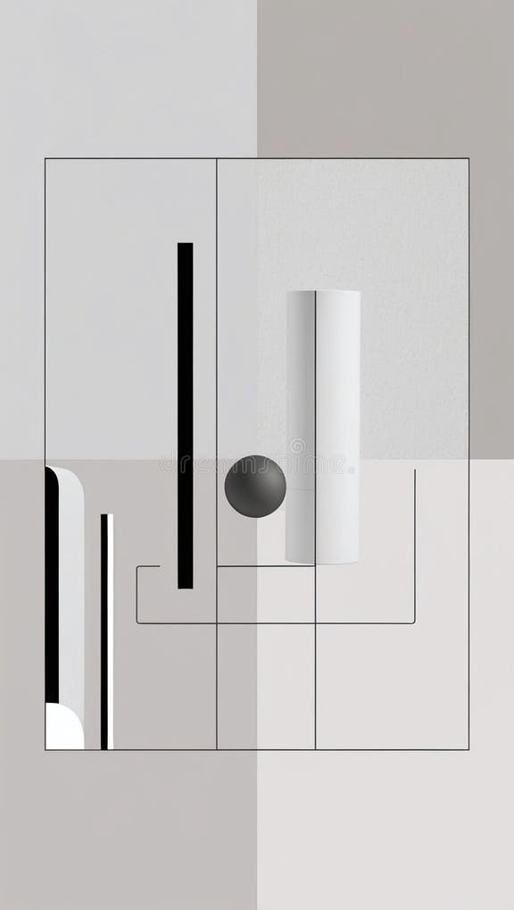 Modern Minimalist Image with Bold Lines Simple Shapes and Balanced ...