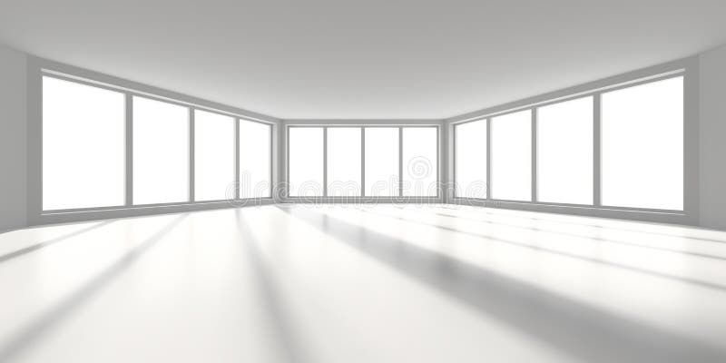 Modern Minimalist Interior Design with Bright Light and Large Windows ...