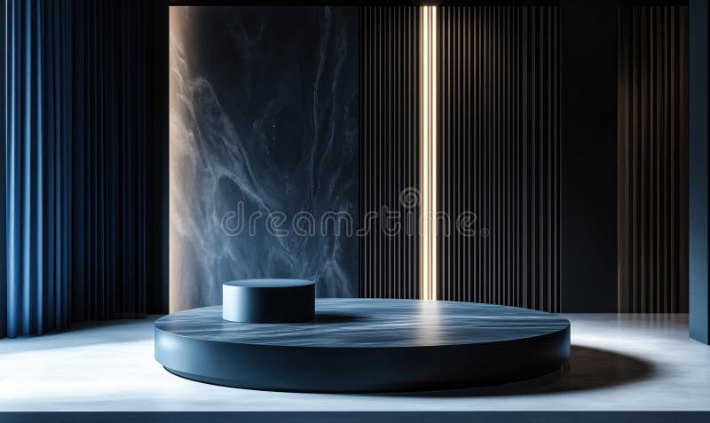 Modern Minimalist Interior Design with Circular Platform, Elegant ...