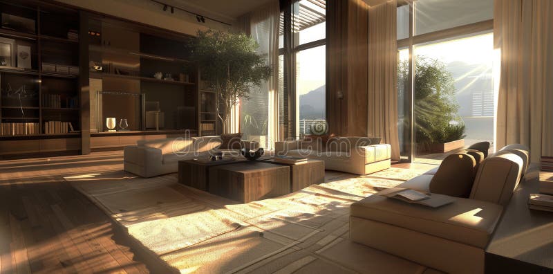 Modern Minimalist Interior Design. Clean and Chic Concept Stock Photo ...