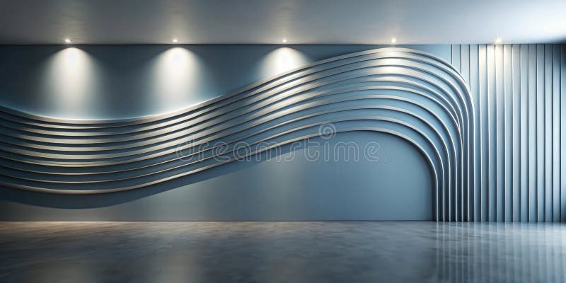 Modern Minimalist Interior Design with Elegant Curved Wall Panels and ...