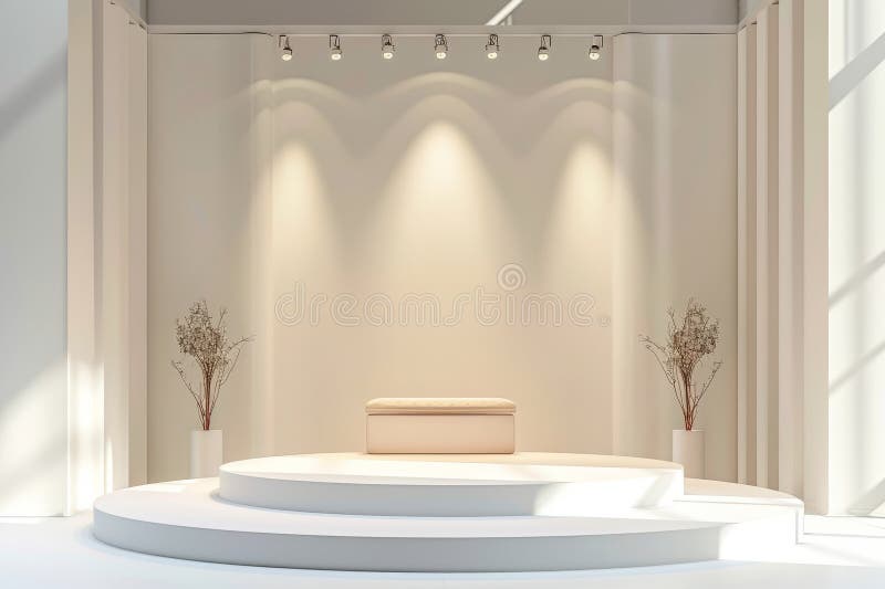 Modern Minimalist Interior Design with Elegant Stage Stock Illustration ...