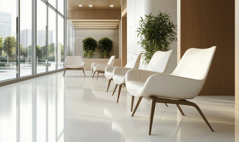 Modern Minimalist Interior Design Featuring Sleek White Chairs and ...