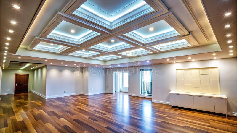 Modern Minimalist Interior Design Featuring a Suspended Cassette ...