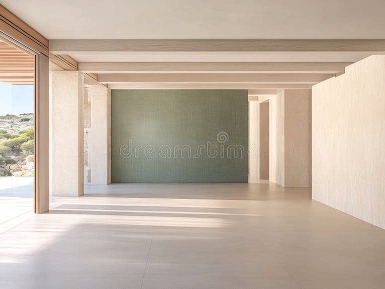 Modern Minimalist Interior Design Showcasing Natural Light within an ...