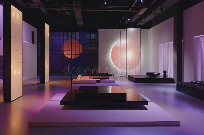 Modern Minimalist Interior Design Stock Illustration - Illustration of ...