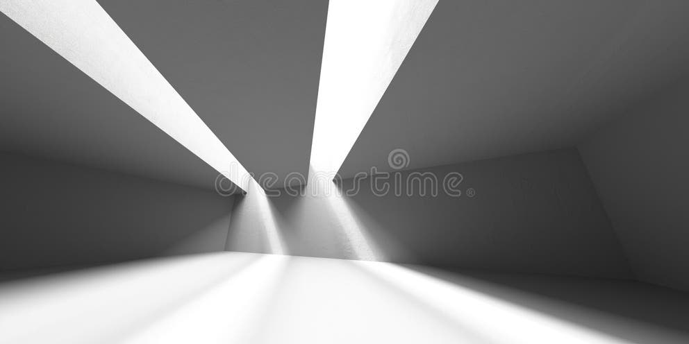 Modern Minimalist Interior with Dramatic Light Streams for Architecture ...