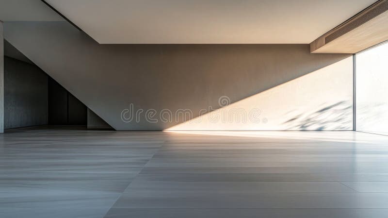 Modern Minimalist Interior with Geometric Shapes and Natural Light in a ...