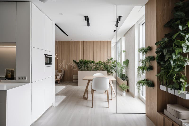 A Modern and Minimalist Interior, with Greenery and Minimalistic ...