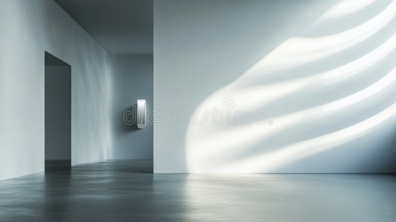 Modern Minimalist Interior with Light and Shadow Play Stock ...