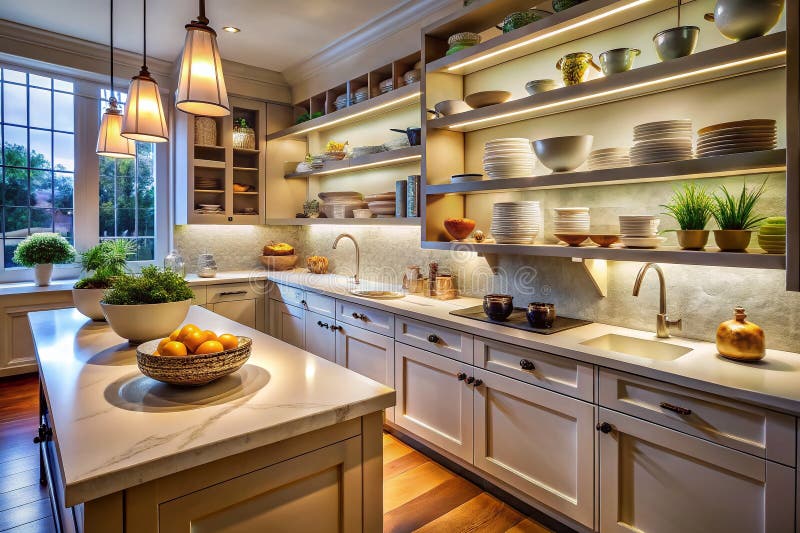 Modern Minimalist Kitchen Design a Luxurious LowLight Space with White ...