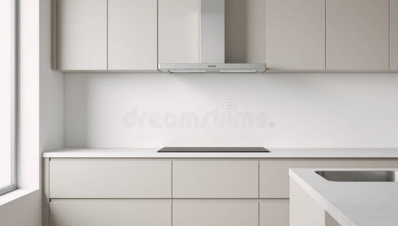 Modern Minimalist Kitchen Splashback Mockup Featuring an Empty Back ...