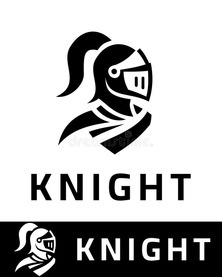 A Modern and Minimalist Knight Logo Stock Vector - Illustration of ...