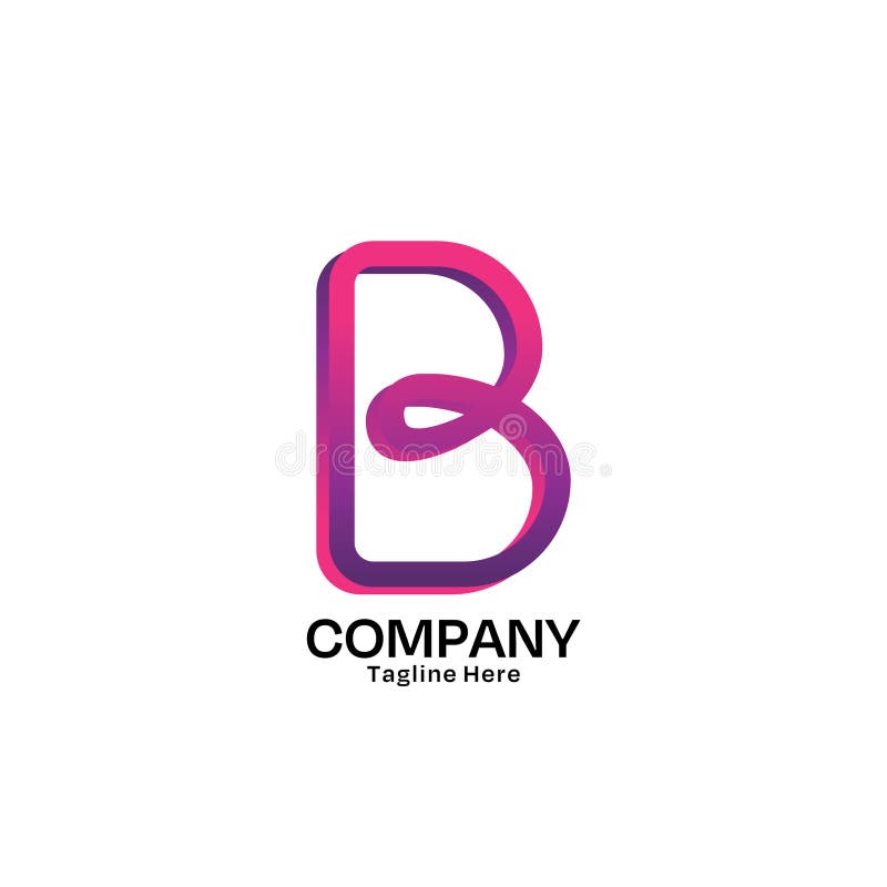 Modern and Minimalist Letter B Logo Designs Stock Illustration ...