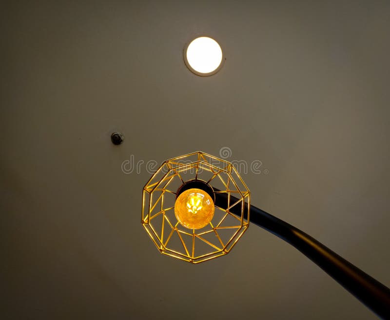 Modern Minimalist Light Fixture Design Stock Image - Image of shapes ...