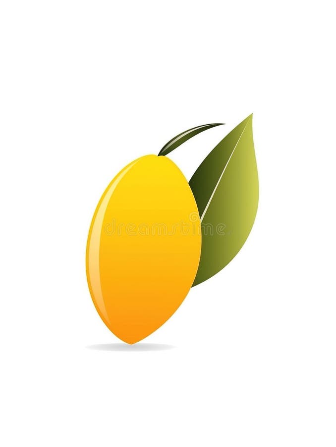 Modern Minimalist Logo of Mango Stock Illustration - Illustration of ...