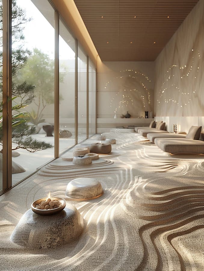 Modern Minimalist Meditation Room with Serene White Decor and Subtle ...
