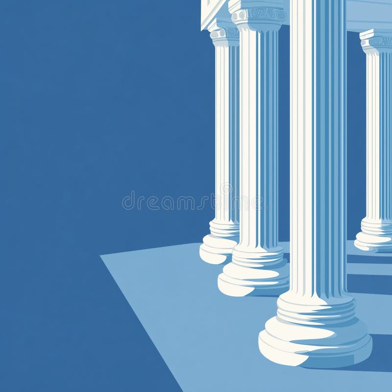 Modern Minimalist Neoclassical Architecture with Columns Casting ...