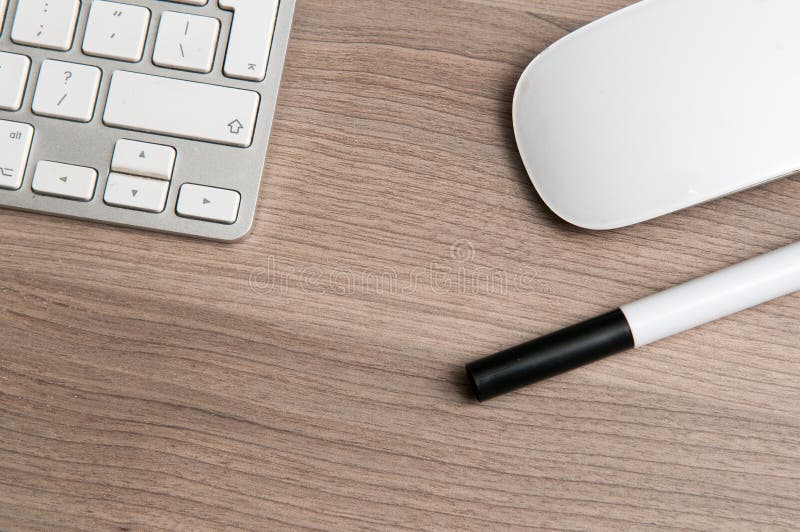 Modern and Minimalist Office Desk with Copy Space Stock Photo - Image ...