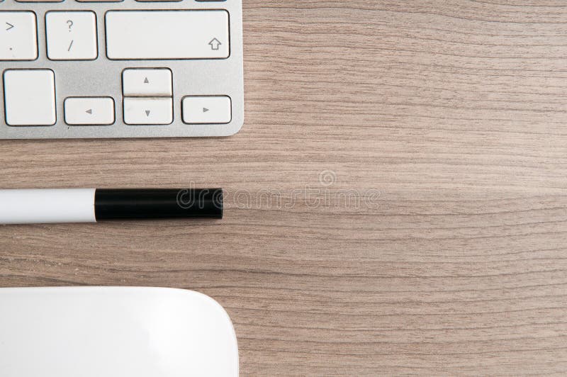 Modern and Minimalist Office Desk with Copy Space Stock Photo - Image ...