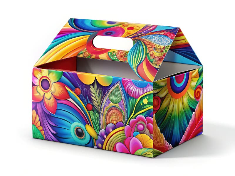 Modern Minimalist Packaging Box DieCut Template Bright Sharp Design for ...